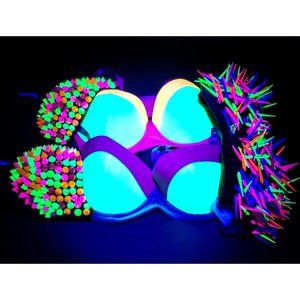 Tops | Nwt Lxl Costume Dance Burlesque Bra Top Festival Rave Gogo ...